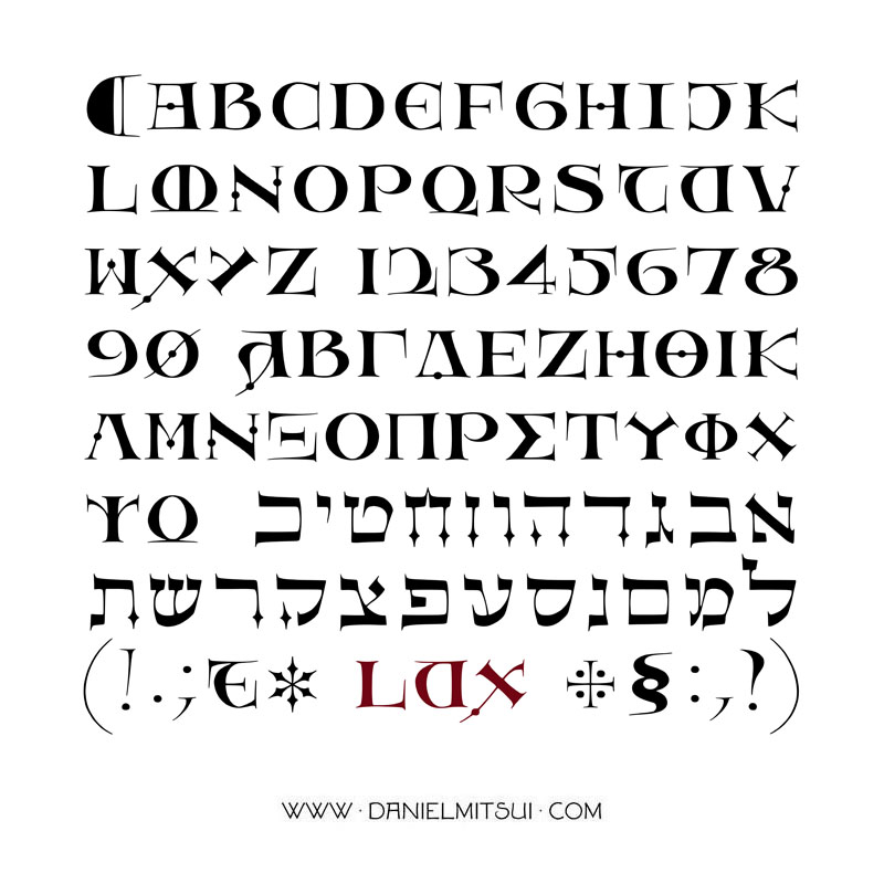 TYPEFACES ~ DANIEL MITSUI